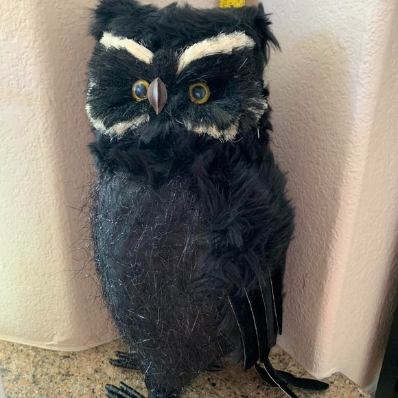 Ashland | Accents | Vintage Black Stuffed Owl Prop Ashland | Poshmark